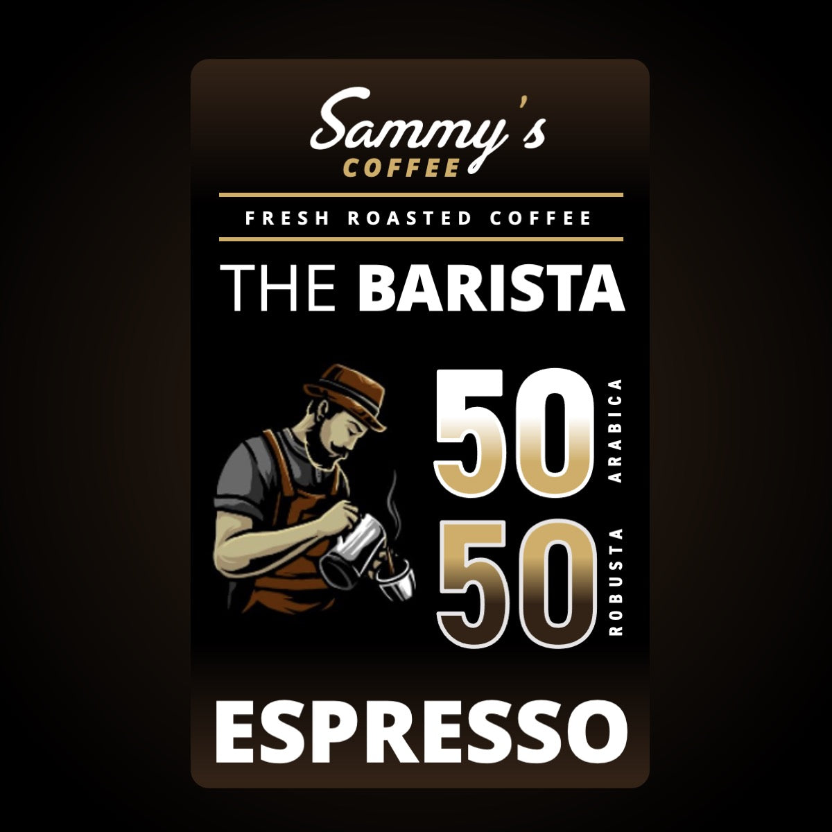 Espresso Coffee Blend Strong Intense 50/50 Arabica Robusta – Sammy's Coffee